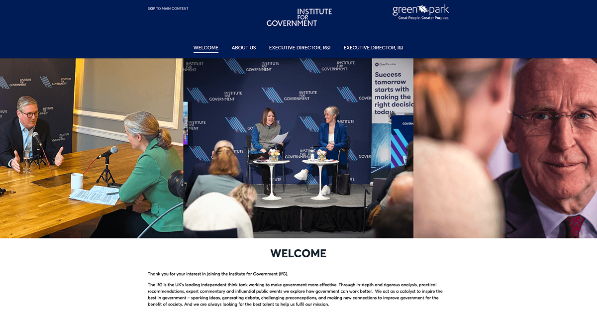 Institute for Government About us